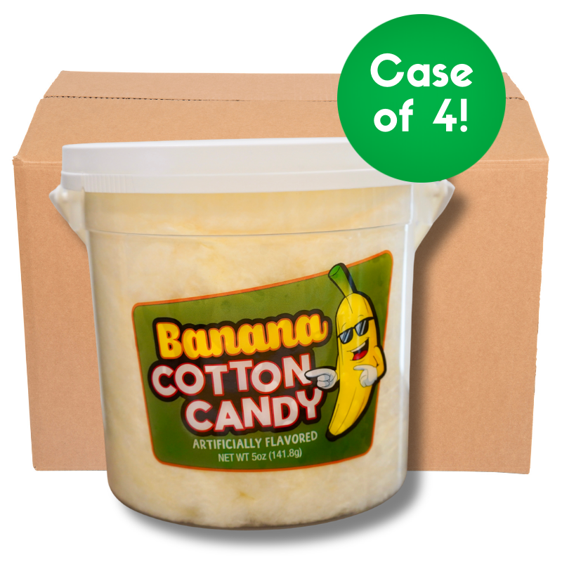 Banana Cotton Candy (4-pack) – Santa Cruz Fun Foods